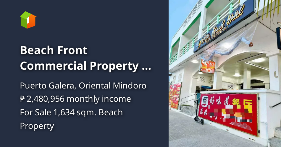 Beach Front Commercial Property at White Beach, Puerto Galera [Beach ...