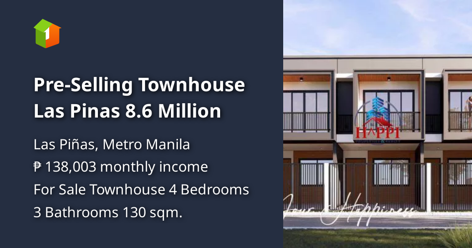 Pre-Selling Townhouse Las Pinas 8.6 Million [Houses and Lots 🏘️] (June ...