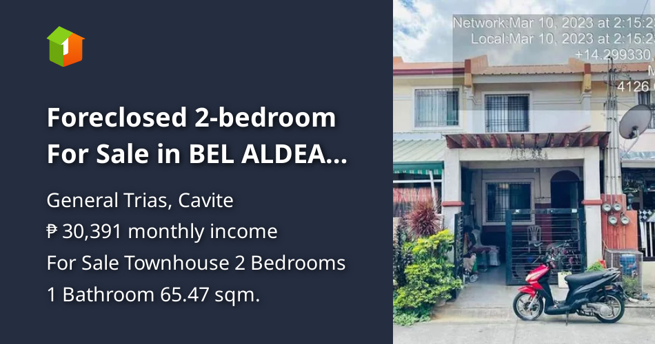 Foreclosed 2-bedroom For Sale in BEL ALDEA General Trias Cavite [Houses ...