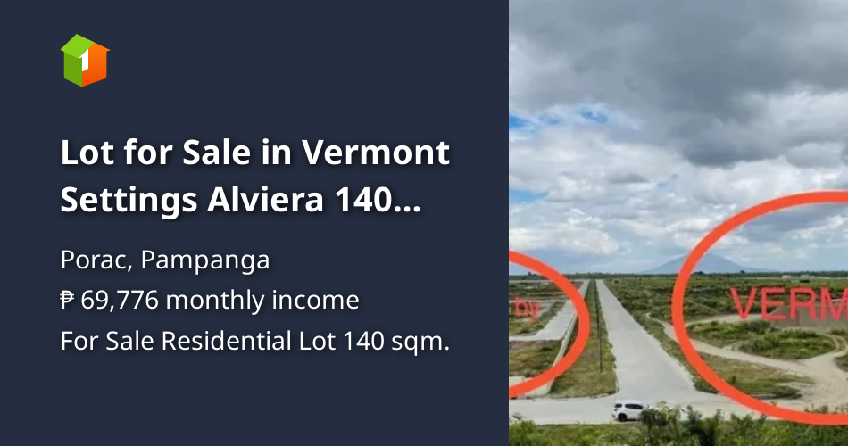 Lot for Sale in Vermont Settings Alviera 140 sqm for as low as 10K ...