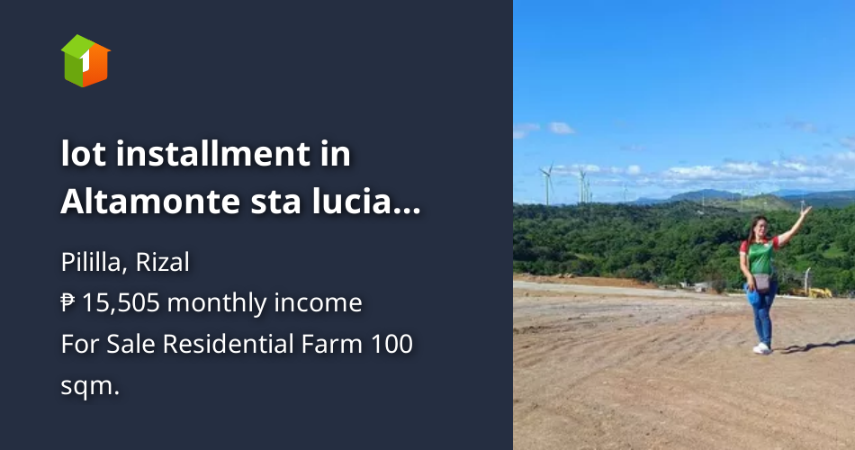 Lot installment in Altamonte sta lucia pililla rizal [Lots 🚜 ...