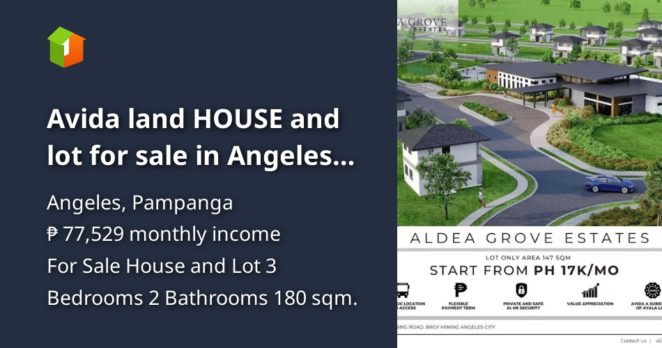 Avida land HOUSE and lot for sale in Angeles Pampanga preselling ...
