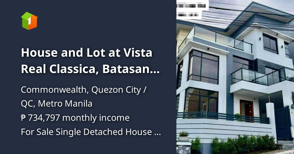 House and Lot at Vista Real Classica, Batasan Hills Commonwealth Avenue ...