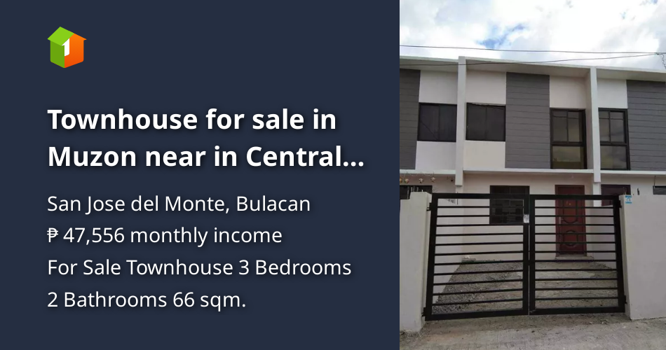 Townhouse for sale in Muzon near in Central Terminal Muzon [Houses and ...