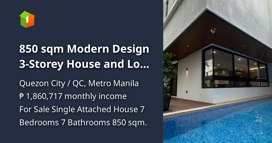 850 sqm Modern Design 3-Storey House and Lot in Quezon City [Houses and ...