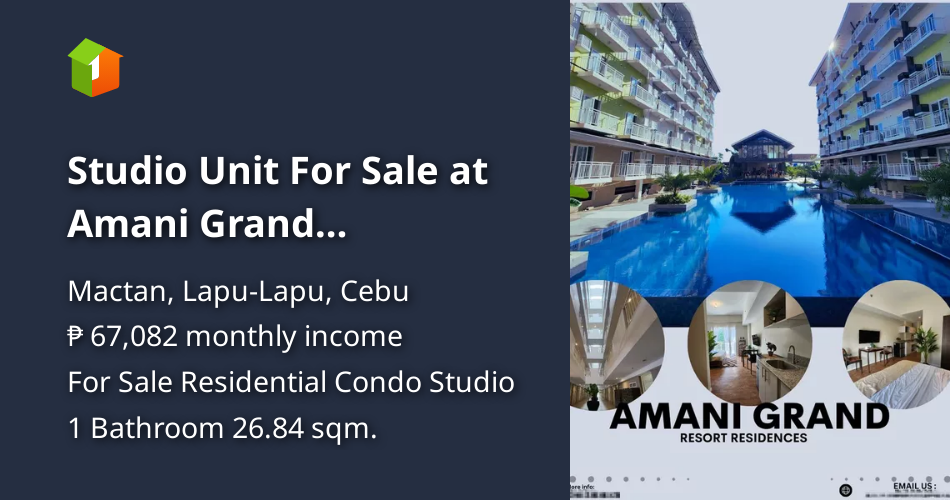Studio Unit For Sale at Amani Grand Residences in [Condos 🏙️] (February ...