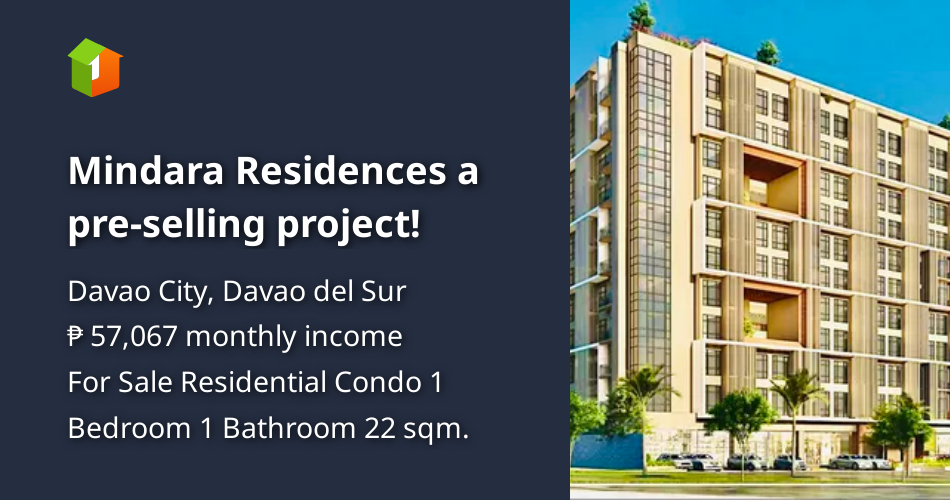 Mindara Residences a pre-selling project! [Condos 🏙️] (December 2023 ...