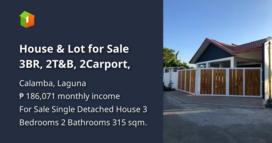 House & Lot for Sale 3BR, 2T&B, 2Carport, [Houses and Lots 🏘️ ...