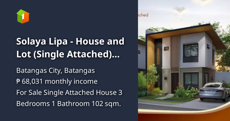 Solaya Lipa - House and Lot (Single Attached) Sinta [Houses and Lots 🏘️ ...