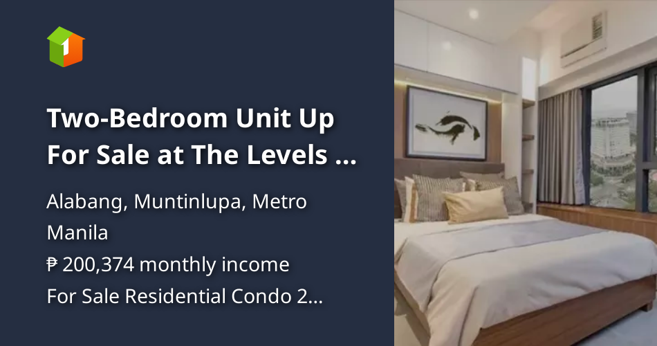Two-Bedroom Unit Up For Sale at The Levels in Alabang [Condos 🏙️ ...