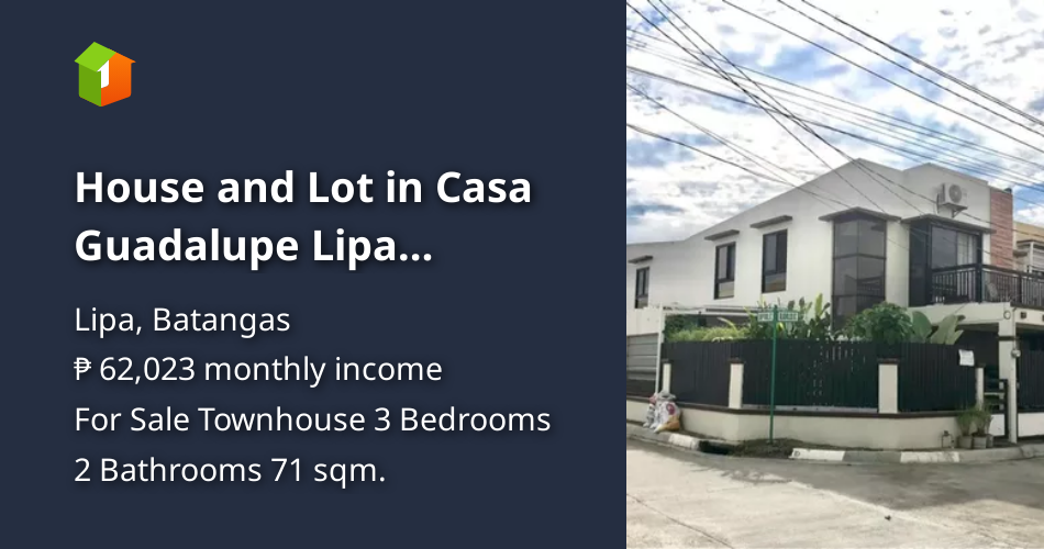 House and Lot in Casa Guadalupe Lipa Batangas [Houses and Lots 🏘️ ...