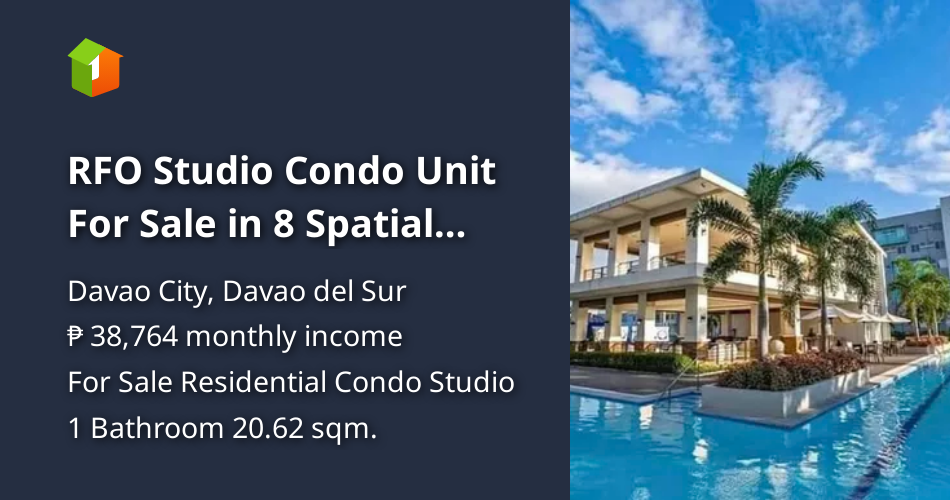 Studio Condo Unit For Sale in 8 Spatial Davao City [Condos 🏙️ ...