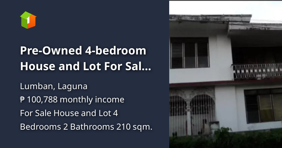 Pre-Owned 4-bedroom House and Lot For Sale as is. ( Vacation house ...