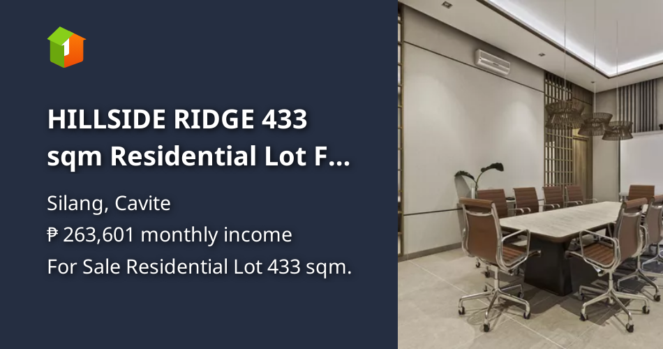 HILLSIDE RIDGE 433 sqm Residential Lot For Sale in Silang Cavite [Lots ...