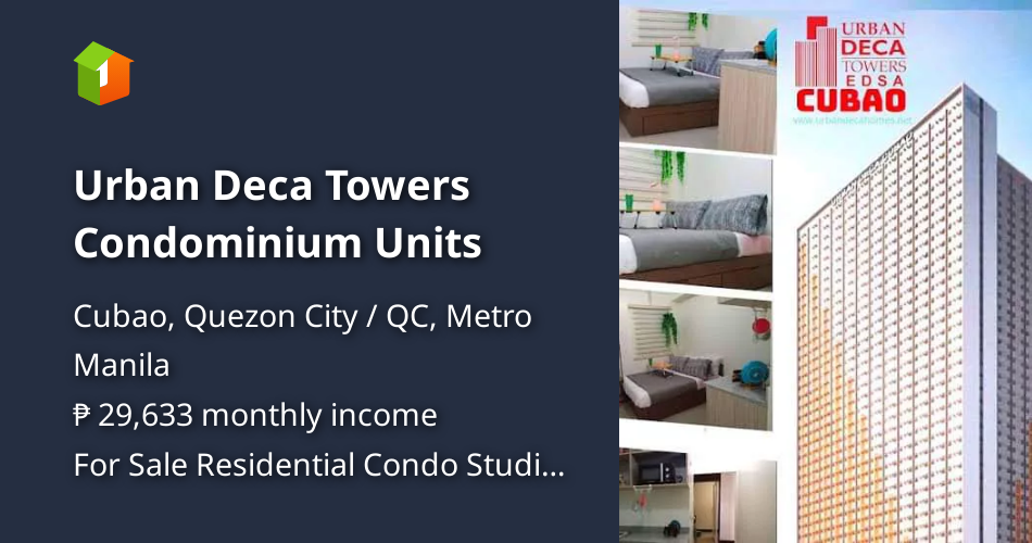 Urban Deca Towers Condominium Units [Condos 🏙️] (May 2023) in Cubao ...