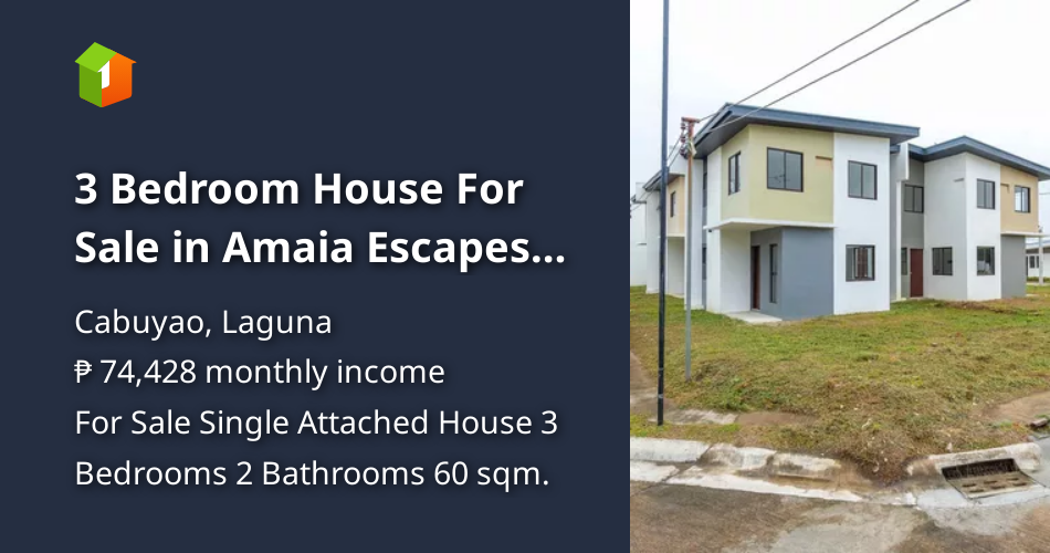 3 Bedroom House For Sale in Amaia Escapes Cabuyao Laguna [Houses and ...