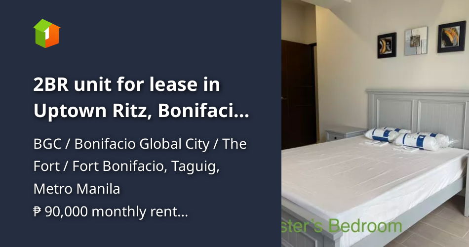 2BR unit for lease in Uptown Ritz, Bonifacio Global City Taguig City ...