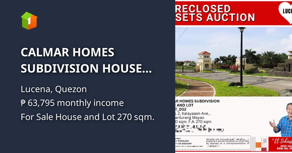 CALMAR HOMES SUBDIVISION HOUSE AND LOT [Houses and Lots 🏘️] (June 2025 ...