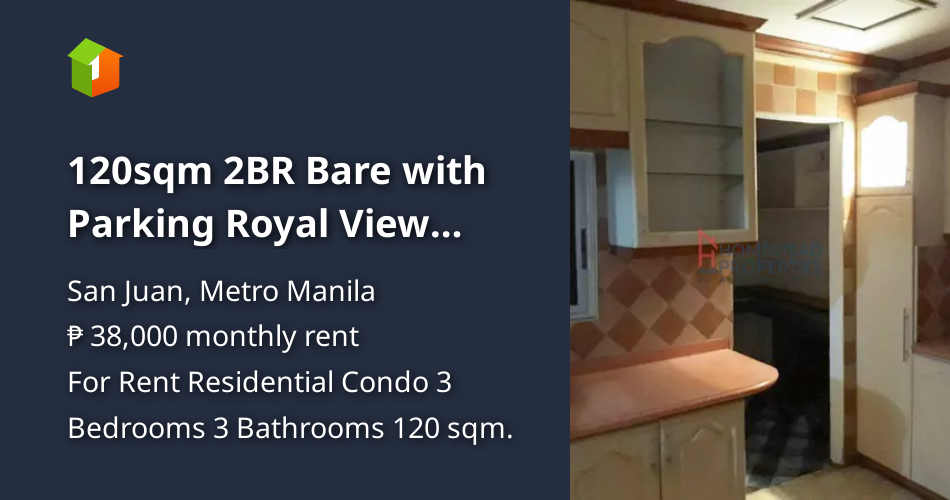 120sqm 2BR Bare with Parking Royal View Mansion San Juan for Rent ...