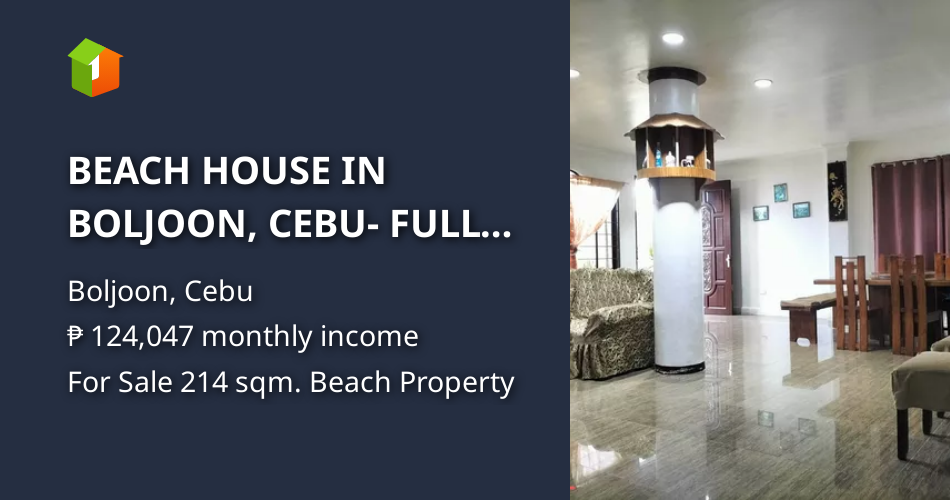 BEACH HOUSE IN BOLJOON, CEBU- FULLY FURNISHED [Beach Properties 🏖️ ...