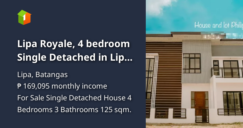 Lipa Royale, 4 bedroom Single Detached in Lipa City Batangas to build ...