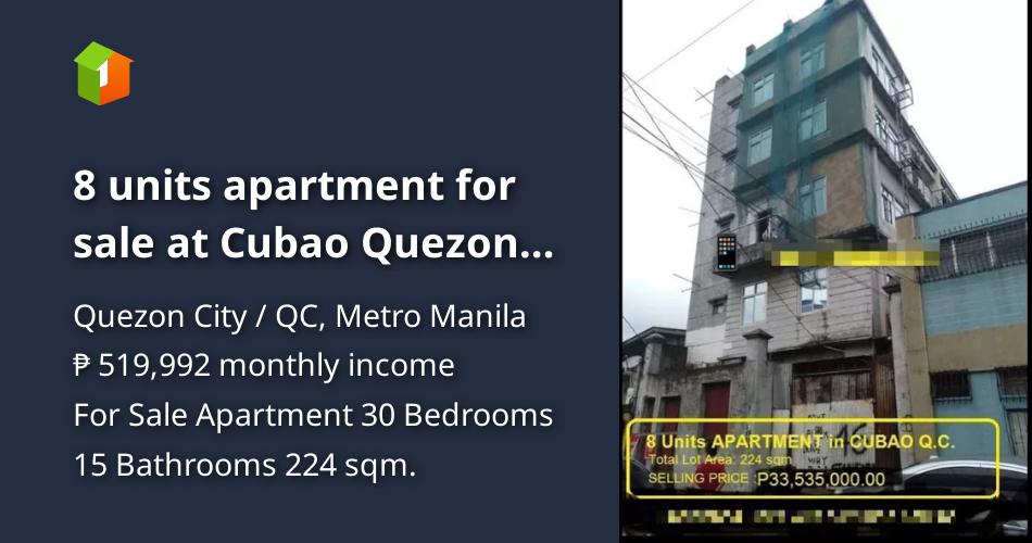 8 units apartment for sale at Cubao Quezon City [Condos 🏙️] (May 2025 ...
