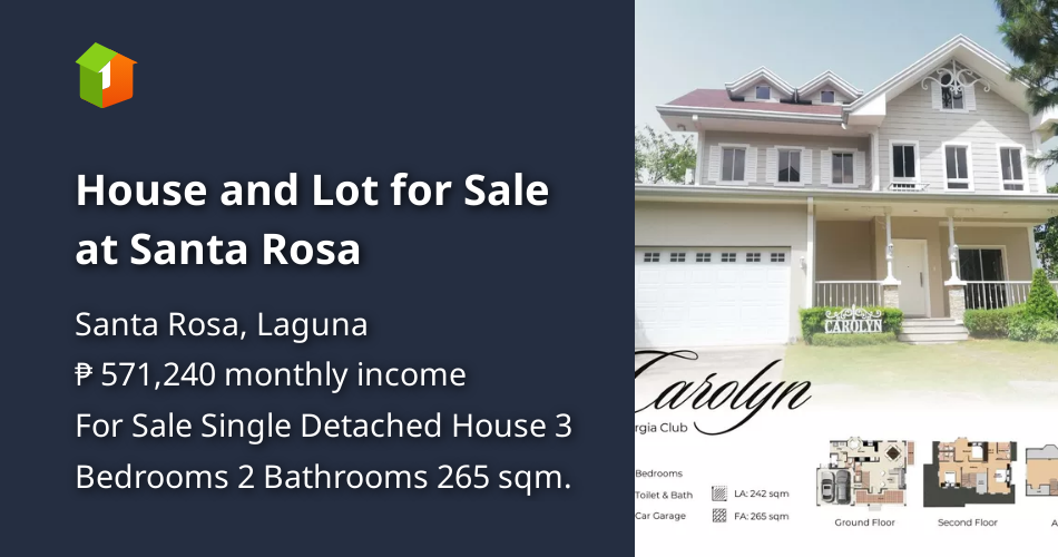 House and Lot for Sale at Santa Rosa [Houses and Lots 🏘️] (October 2023 ...