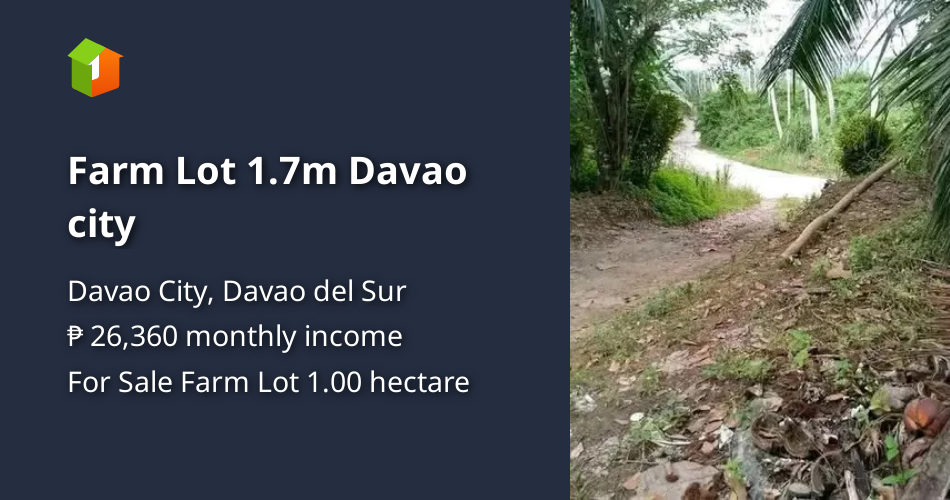 Farm Lot 1.7m Davao city [Lots 🚜] (February 2026) in Davao City, Davao ...