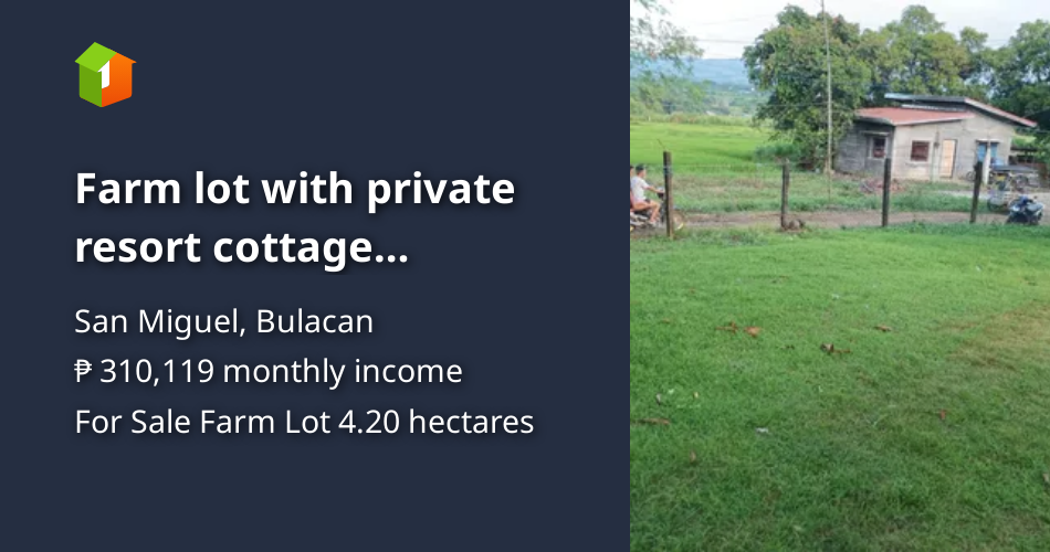 Farm lot with private resort cottage generator bongalo house [Lots 🚜 ...