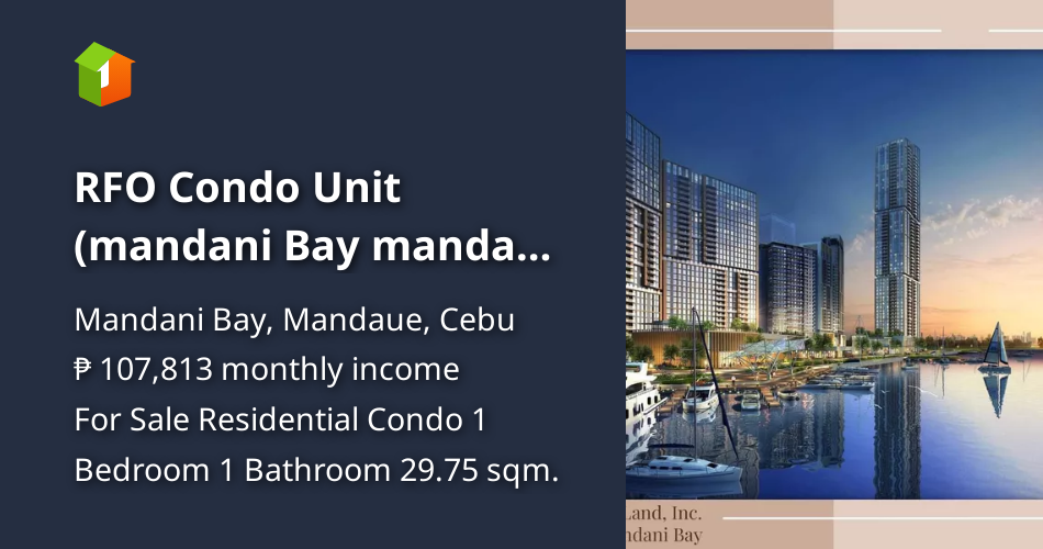 RFO Condo Unit (mandani Bay mandaue Cebu ) [Condos 🏙️] (January 2023 ...