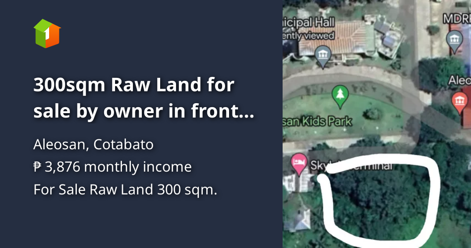 300sqm Raw Land for sale by owner in front of Aleosan Municipal Hall ...