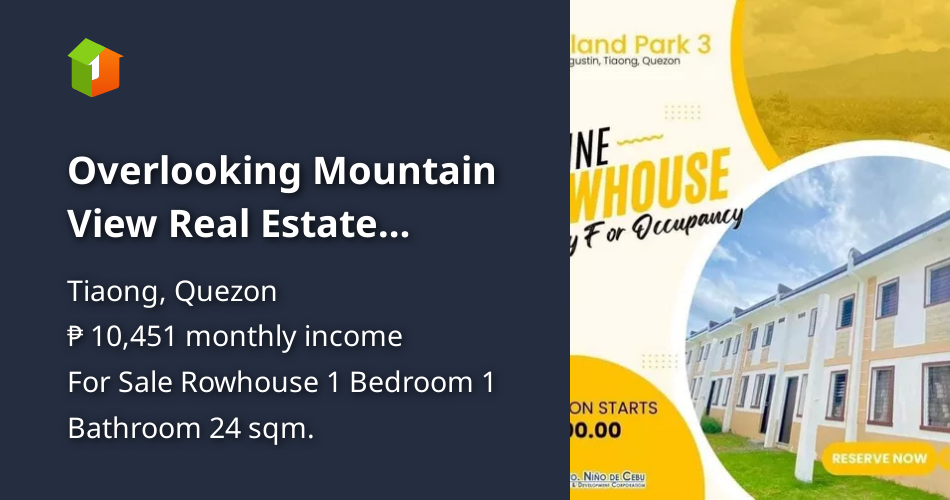 Overlooking Mountain View Real Estate Investment [Houses and Lots 🏘️ ...