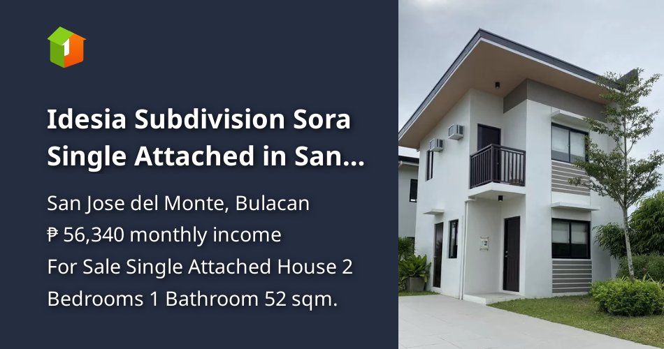 Idesia Subdivision Sora Single Attached in San Jose del Monte Bulacan ...