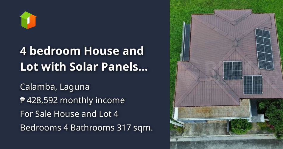 4 bedroom House and Lot with Solar Panels For Sale in Morningfields ...