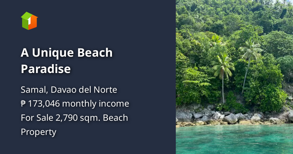 A Unique Beach Paradise [Beach Properties 🏖️] (November 2024) in Samal, Davao del Norte for sale