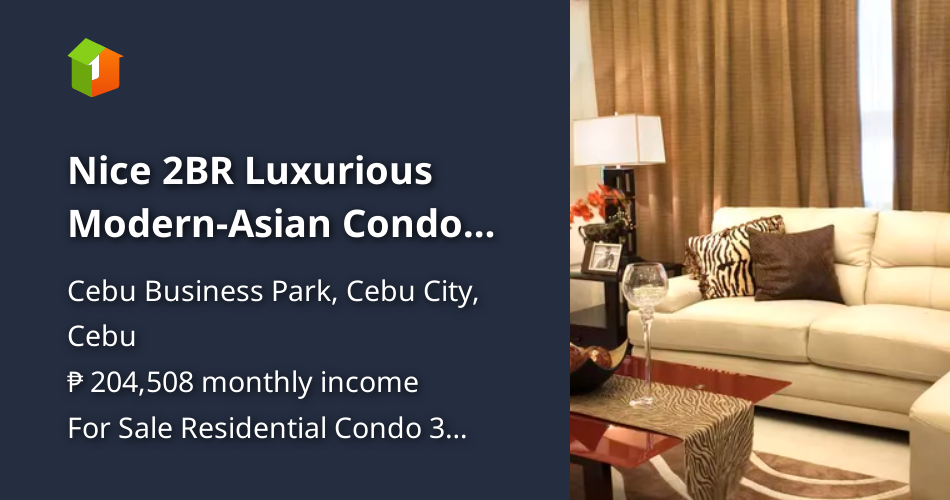 Nice 2BR Luxurious Modern-Asian Condo across Rustan's Ayala Mall, Cebu ...