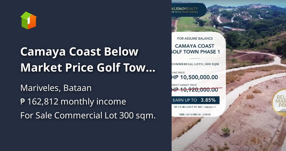 For Sale Below Market Price Lot in Golf Town Commercial, Camaya Coast ...