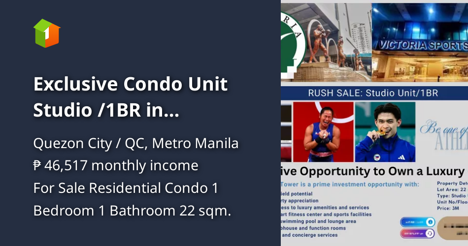 Exclusive Condo Unit Studio /1BR in Entertainment City beside GMA7 ...
