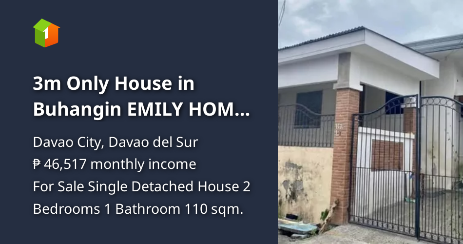 3m Only House in Buhangin EMILY HOMES Davao city [Houses and Lots 🏘️ ...