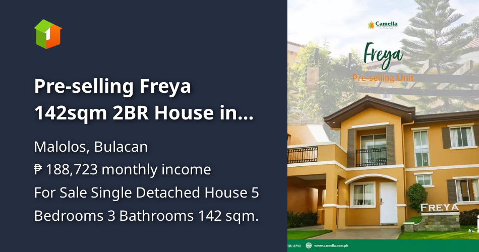 Pre-selling Freya 142sqm 2BR House in Camella Provence Malolos Bulacan ...