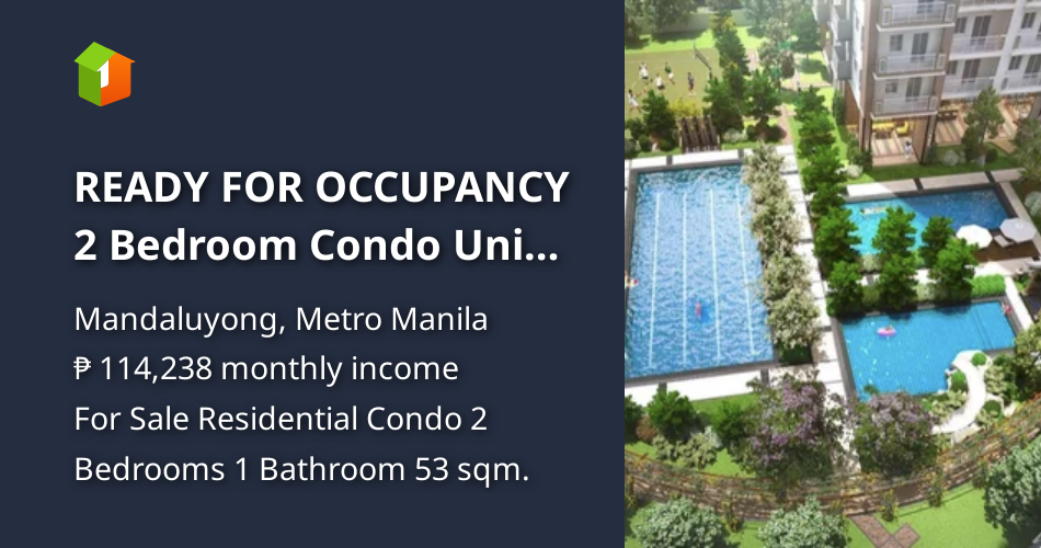 READY FOR OCCUPANCY 2 Bedroom Condo Unit in Mandaluyong City [Condos 🏙️ ...