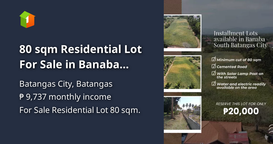 80 sqm Residential Lot For Sale in Banaba Batangas City [Lots 🚜] (July ...