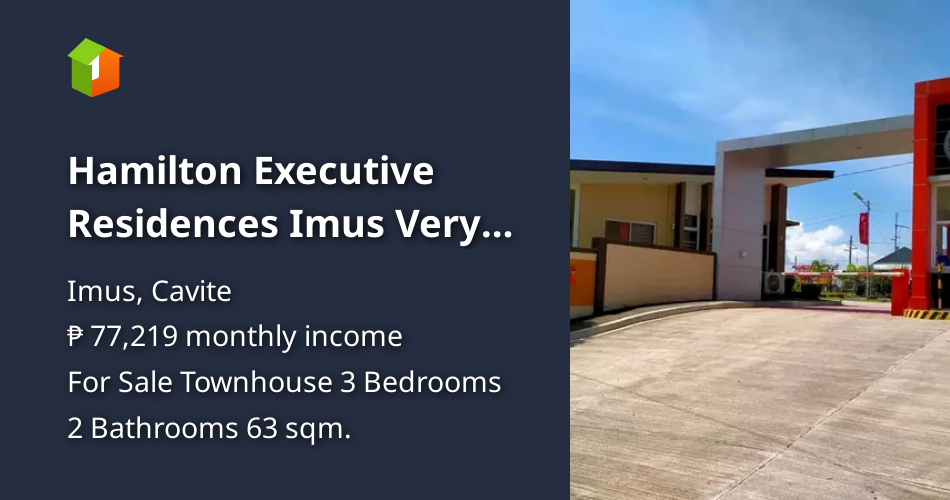 Hamilton Executive Residences Imus Very accessible via Cavitex [Houses ...