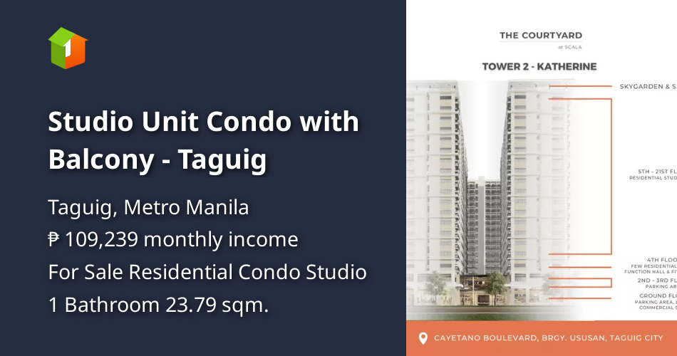 Studio Unit Condo with Balcony - Taguig [Condos 🏙️] (December 2023) in ...