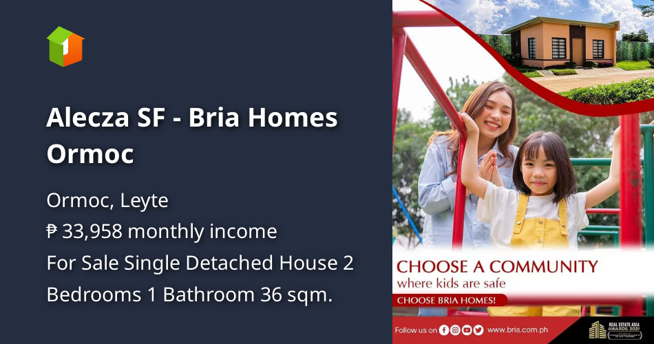 Alecza SF - Bria Homes Ormoc [Houses and Lots 🏘️] (May 2023) in Ormoc, Leyte for sale