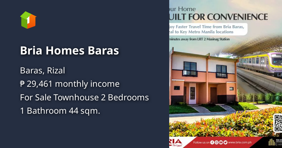 Bria Homes Baras [Houses and Lots 🏘️] (September 2023) in Baras, Rizal ...