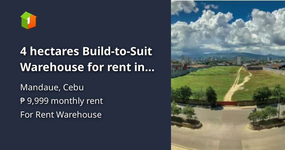 4 hectares Build-to-Suit Warehouse for rent in Mandaue city [Commercial ...