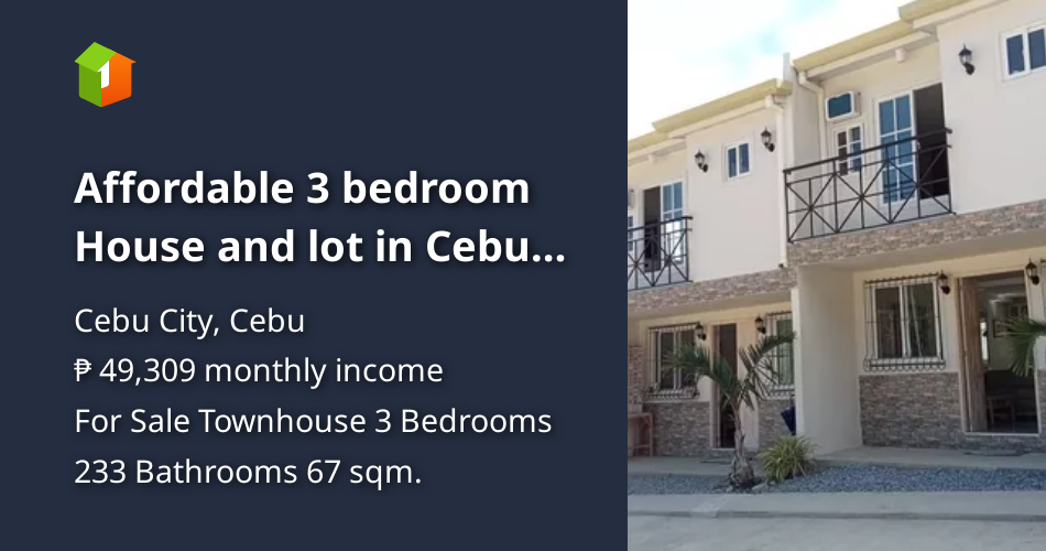 Affordable 3 bedroom House and lot in Cebu city , 1 ride to ayala ...