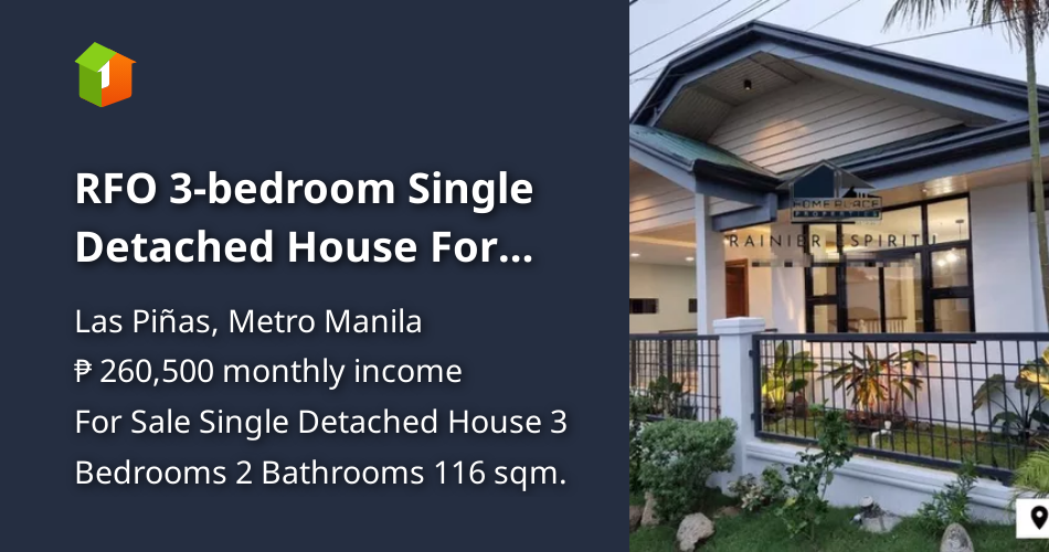 RFO 3-bedroom Single Detached House For Sale in Las Pinas Metro Manila ...