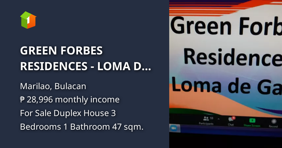 GREEN FORBES RESIDENCES - LOMA DE GATO [Houses and Lots 🏘️] (September 2021) in Marilao, Bulacan ...